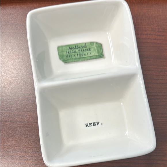 Rae Dunn | Office | Rae Dunn White Ceramic Dual Sided Divided Dish For ...